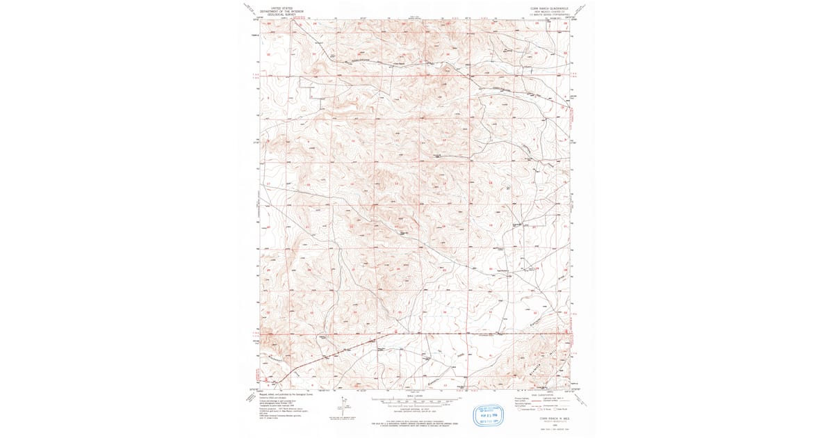 1949 Map of Corn Ranch, Chaves County, NM — High-Res | Pastmaps