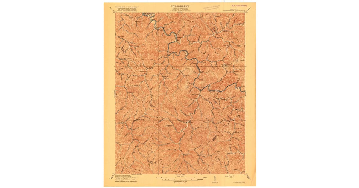 1916 Map of Cornettsville, Perry County, KY — High-Res | Pastmaps