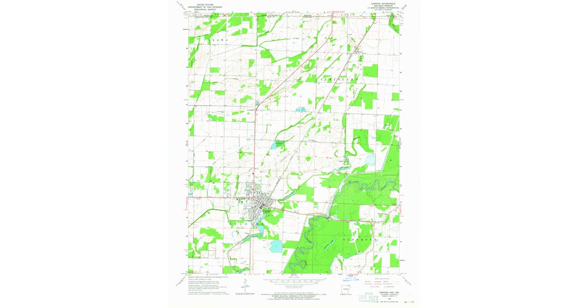 1964 Map of Corning, AR — High-Res | Pastmaps