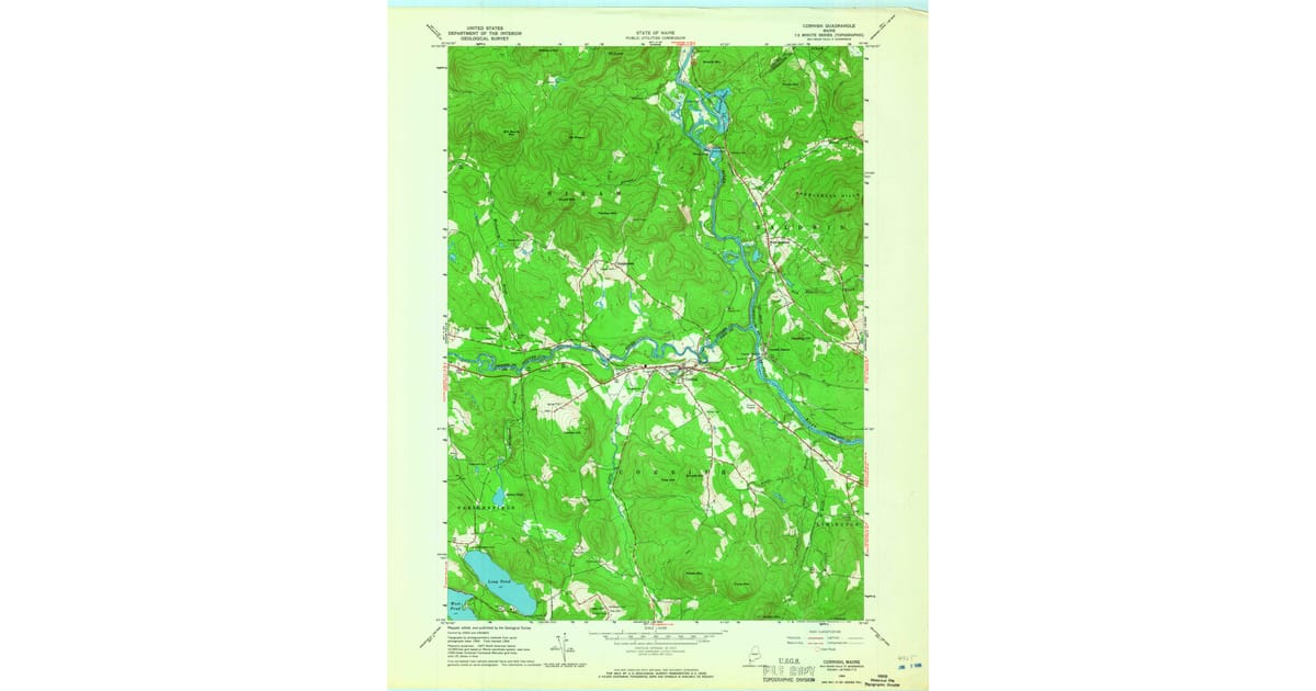 1964 Map of Cornish, ME — High-Res | Pastmaps