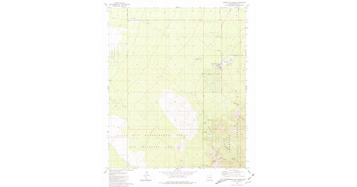 1981 Map of Corona De Tucson, Pima County, AZ — High-Res | Pastmaps