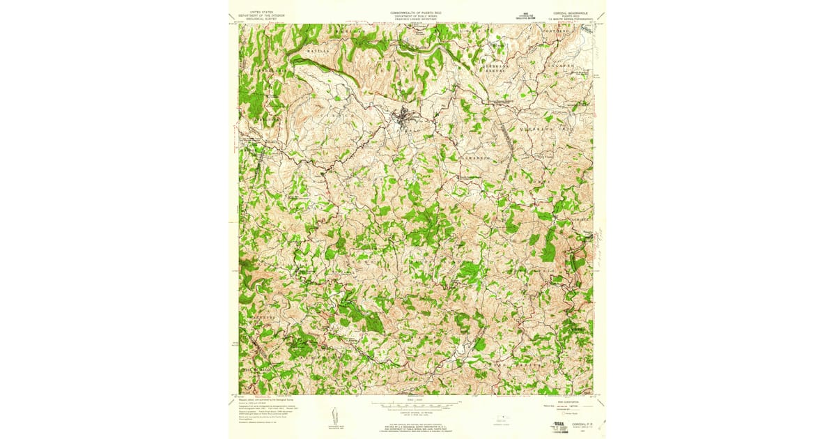1957 Map of Corozal, PR — High-Res | Pastmaps