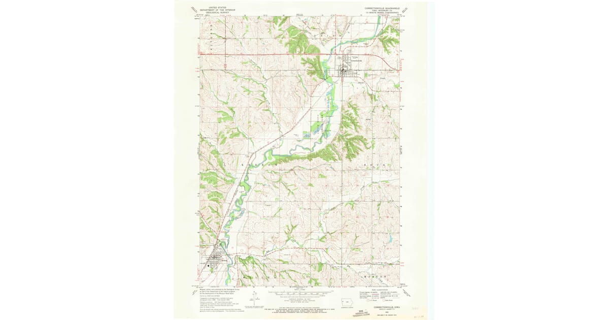 1969 Map of Correctionville, IA — High-Res | Pastmaps