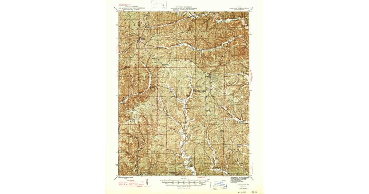 1947 Map of Corridon, Reynolds County, MO — High-Res | Pastmaps