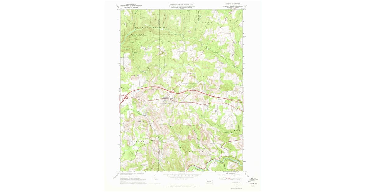 1969 Map of Corsica, PA — High-Res | Pastmaps