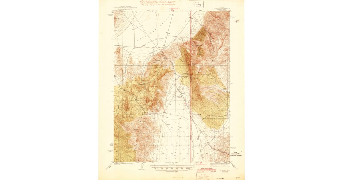 1944 Map of Cortez, Lander County, NV — High-Res | Pastmaps