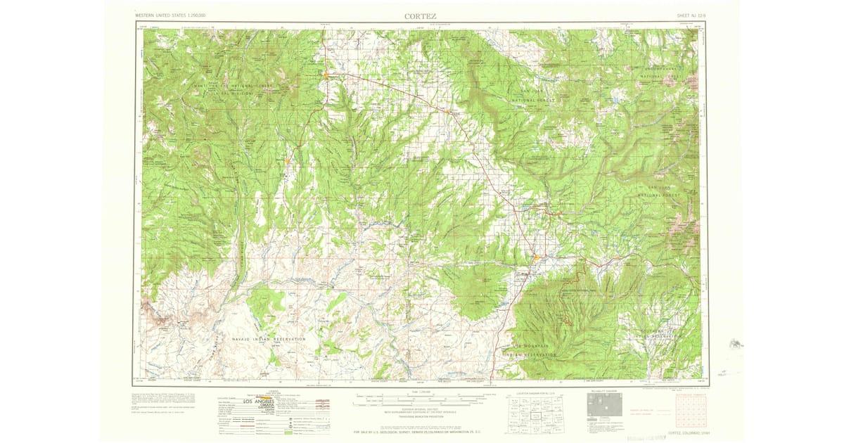 1959 Map of Cortez, CO — High-Res | Pastmaps