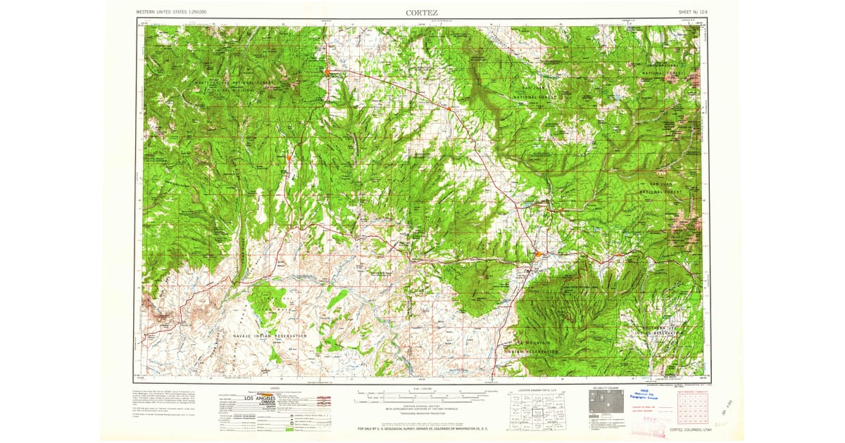 1962 Map of Cortez, CO — High-Res | Pastmaps