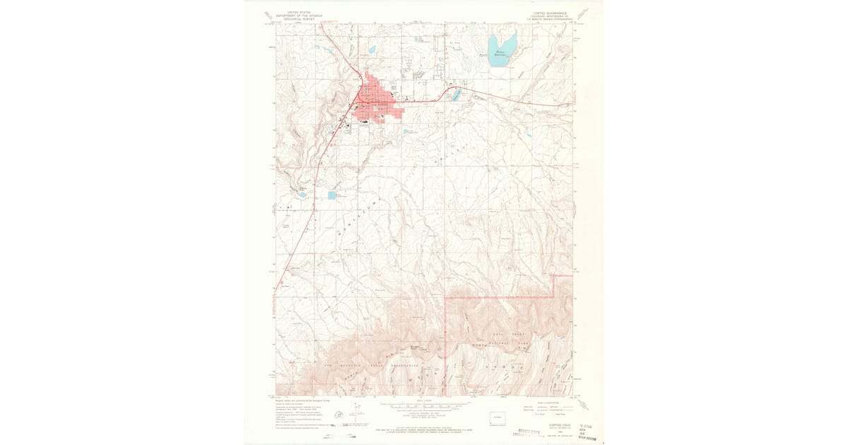 1965 Map of Cortez, CO — High-Res | Pastmaps