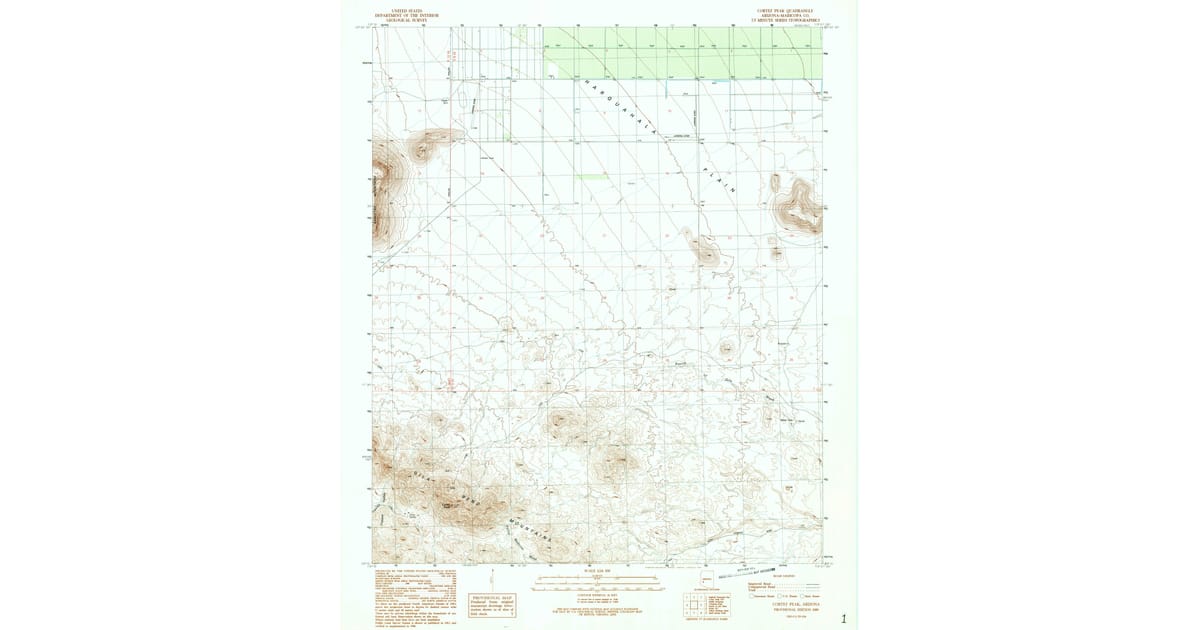 1989 Map of Cortez Peak, Maricopa County, AZ — High-Res | Pastmaps