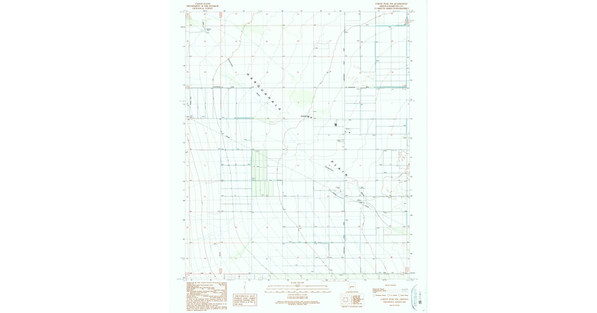 1990 Map of Cortez Peak NW, Maricopa County, AZ — High-Res | Pastmaps