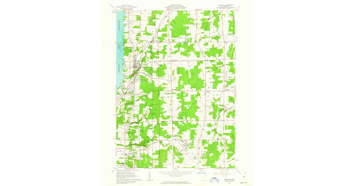 1961 Map of Cortland, OH — High-Res | Pastmaps