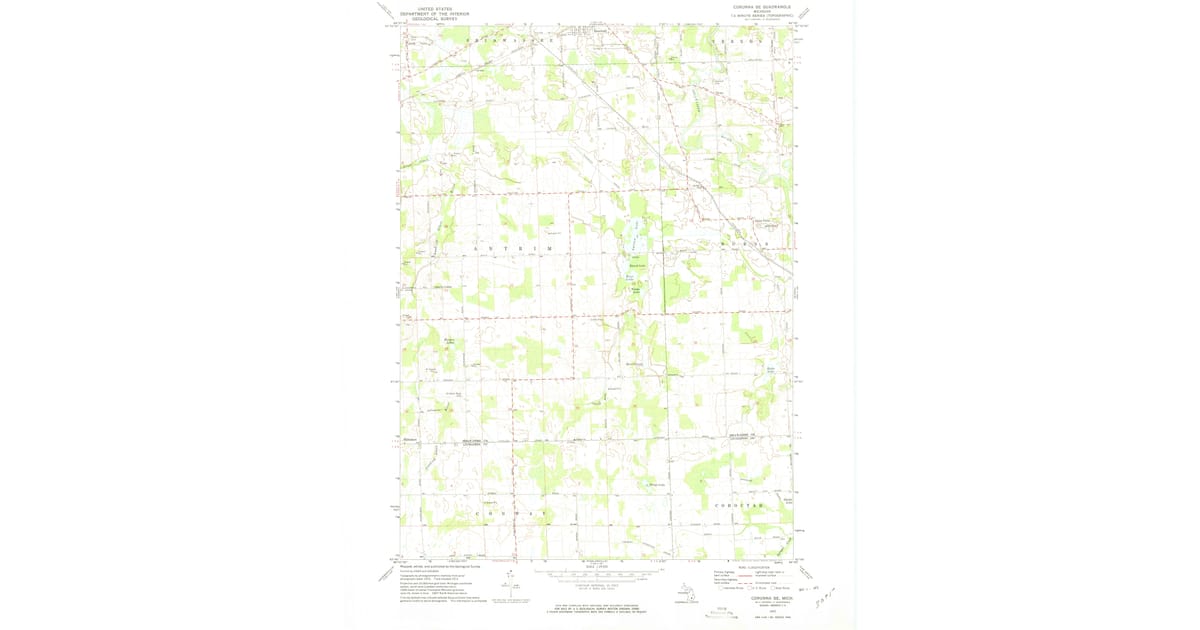 1972 Map of Corunna SE, Shiawassee County, MI — High-Res | Pastmaps