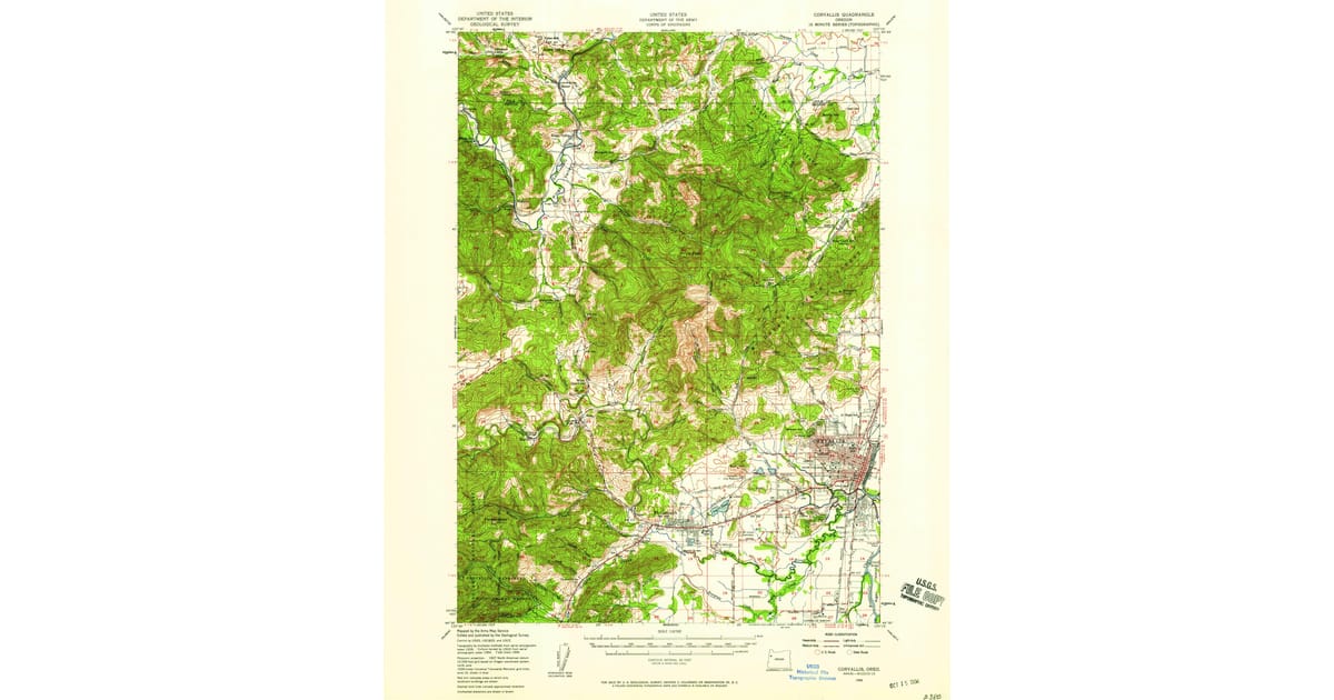 1956 Map of Corvallis, OR — High-Res | Pastmaps