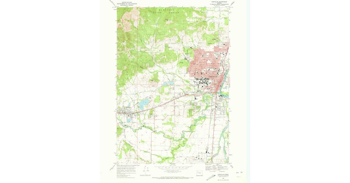 1969 Map of Corvallis, OR — High-Res | Pastmaps