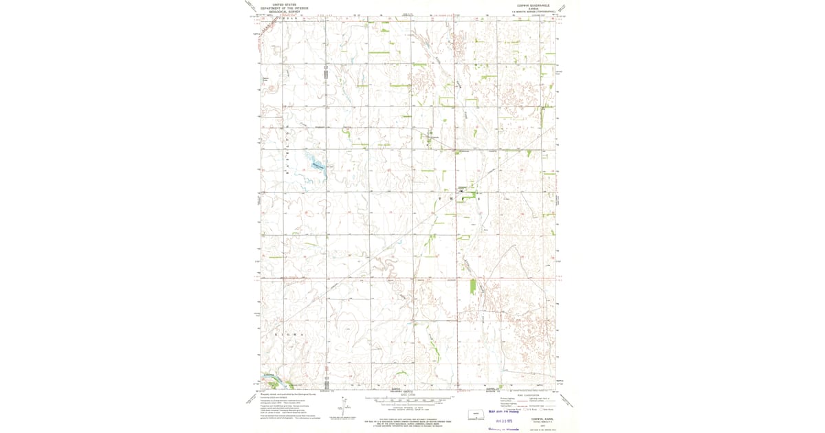 1972 Map of Corwin, Harper County, KS — High-Res | Pastmaps
