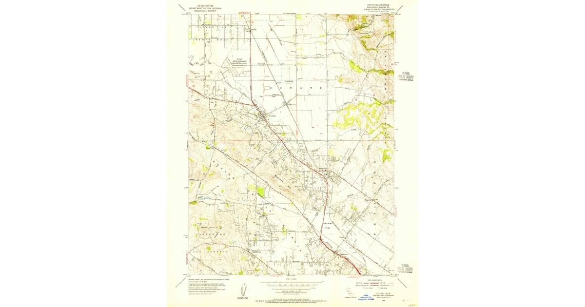 1954 Map of Cotati, CA — High-Res | Pastmaps