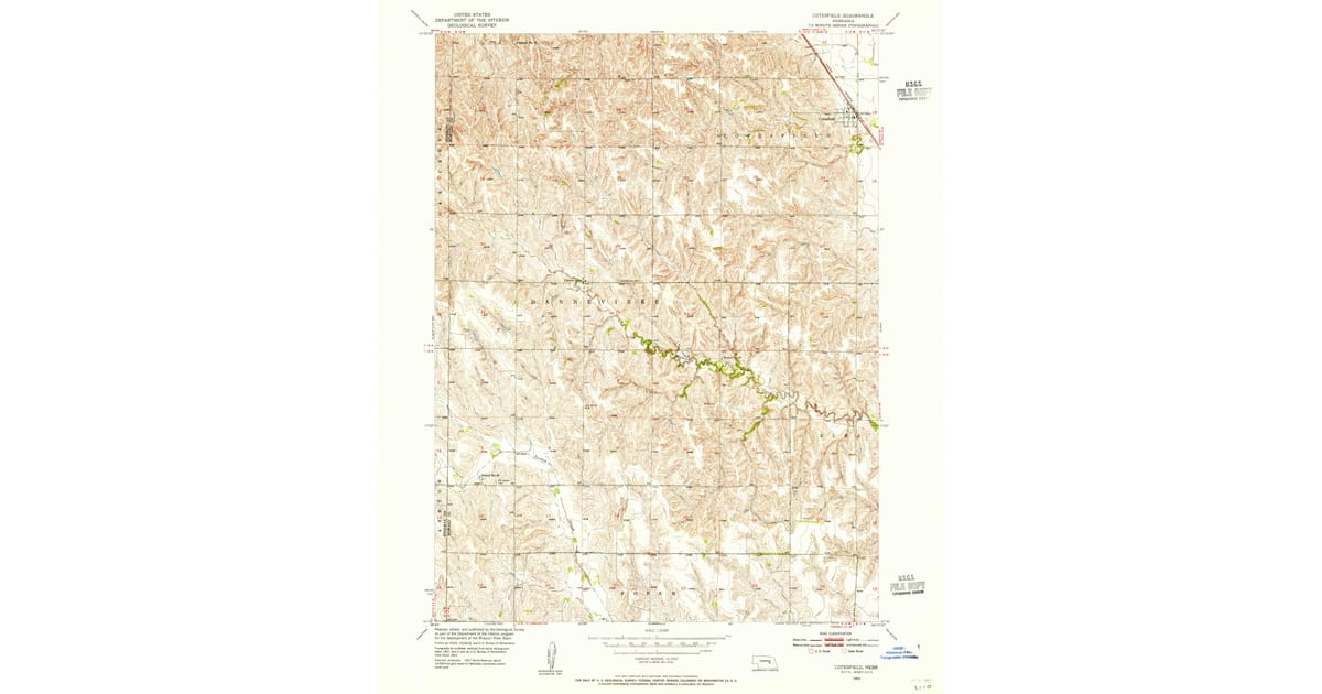 1953 Map of Cotesfield, NE — High-Res | Pastmaps