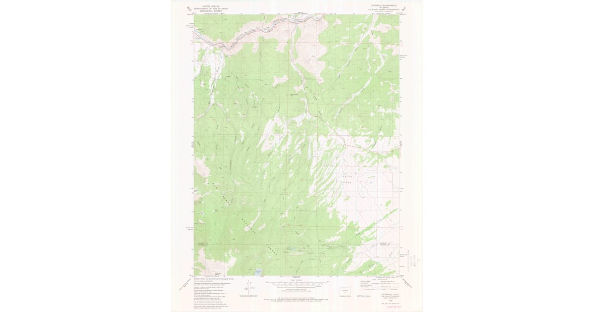 1980 Map of Cotopaxi, CO — High-Res | Pastmaps