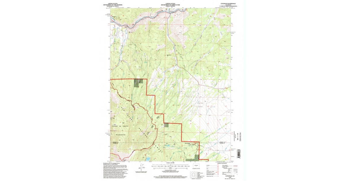 1994 Map of Cotopaxi, CO — High-Res | Pastmaps