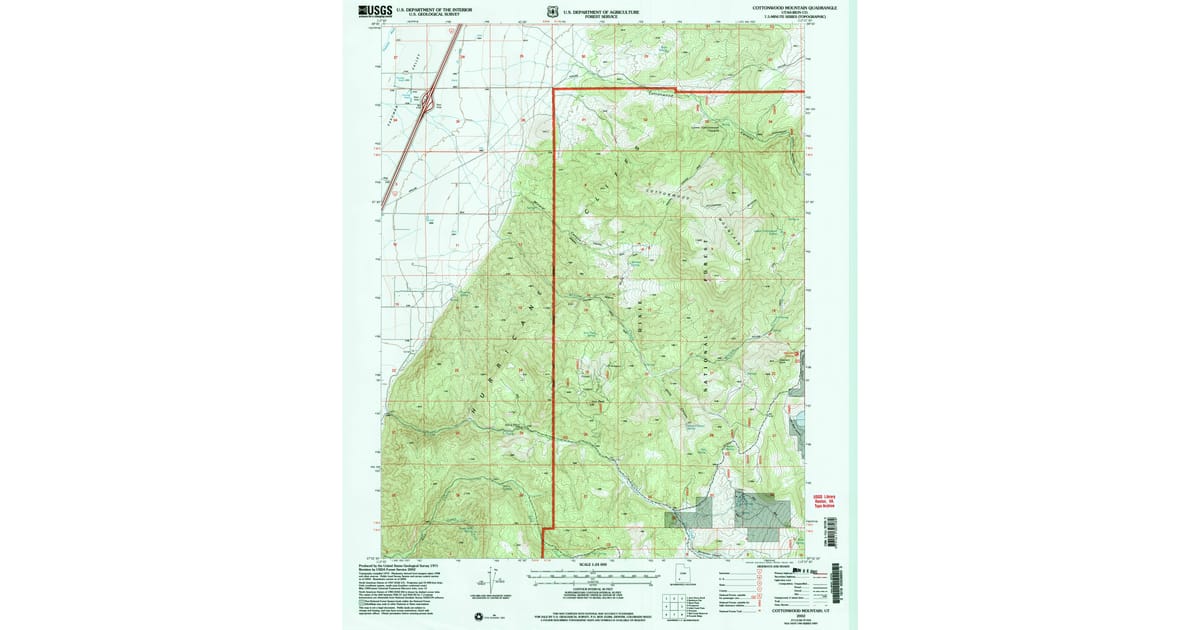 2002 Map of Cottonwood Mountain, Iron County, UT — High-Res | Pastmaps