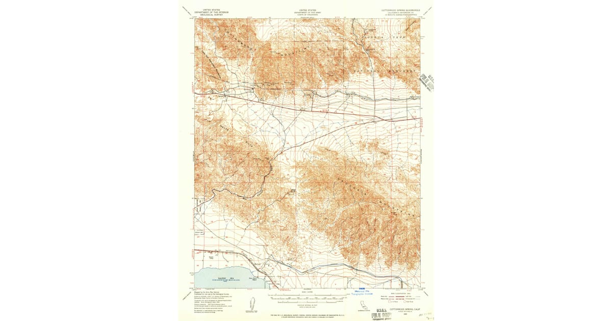 Old Maps of Desert Beach, CA for Academic Research | Pastmaps