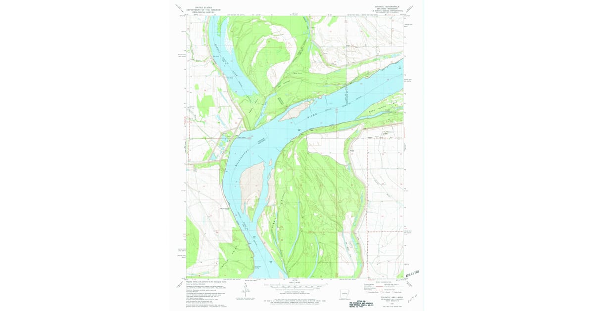 1981 Map of Council, Lee County, AR — High-Res | Pastmaps