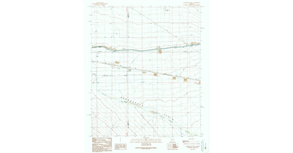 1990 Map of Courthouse Well, Maricopa County, AZ — High-Res | Pastmaps