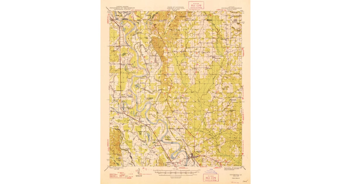 1940s Maps of Hall Summit, LA | Pastmaps