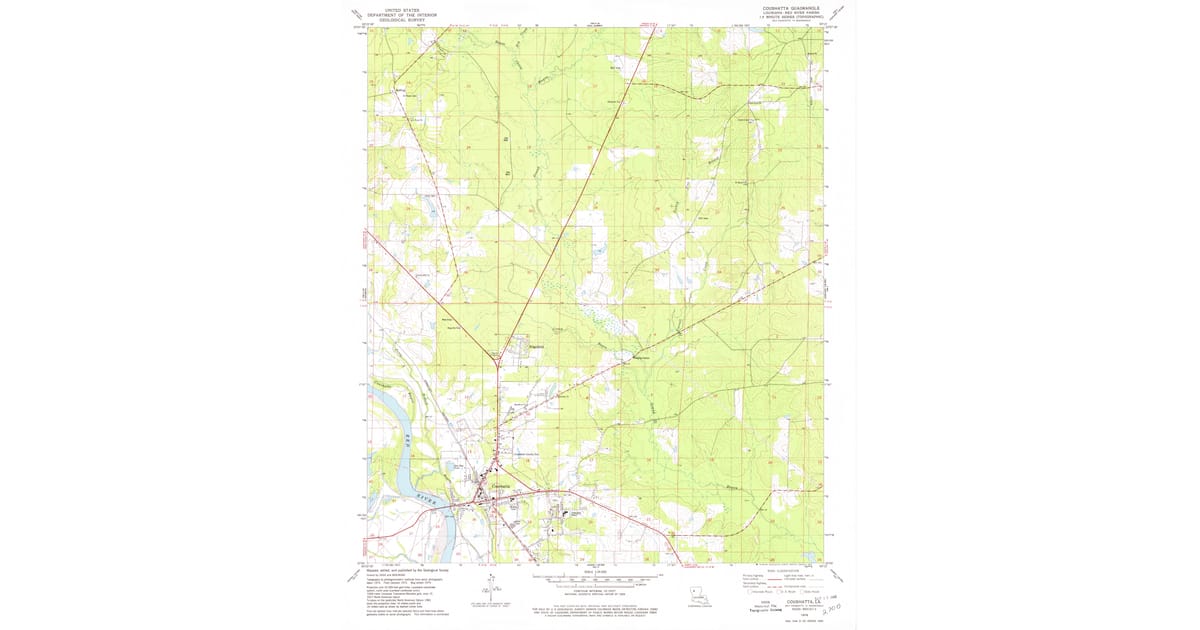 1970s Maps of Coushatta, LA | Pastmaps