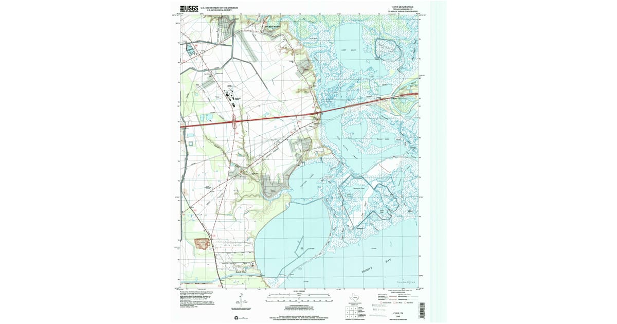 1995 Map of Cove, TX — High-Res | Pastmaps