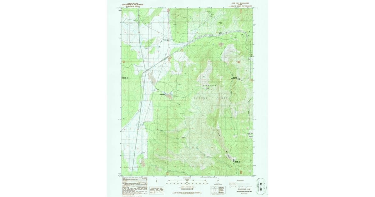 1986 Map of Cove Fort, Beaver County, UT — High-Res | Pastmaps