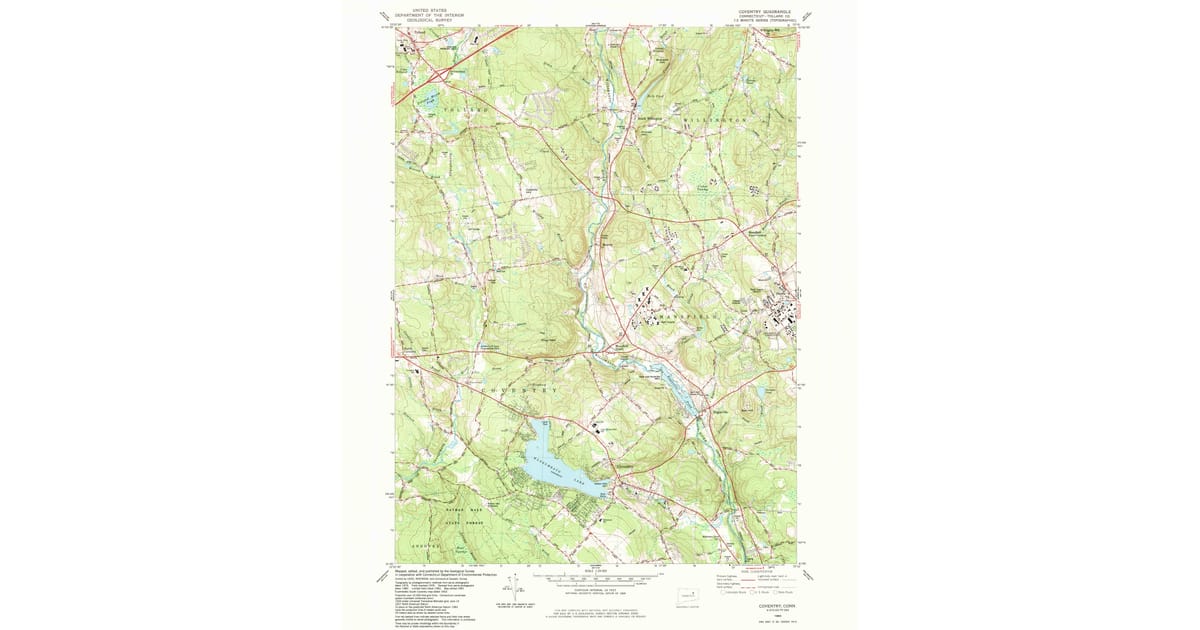 1980s Maps of Coventry, CT | Pastmaps
