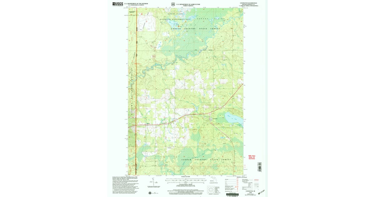 1999 Map of Covington, MI — High-Res | Pastmaps