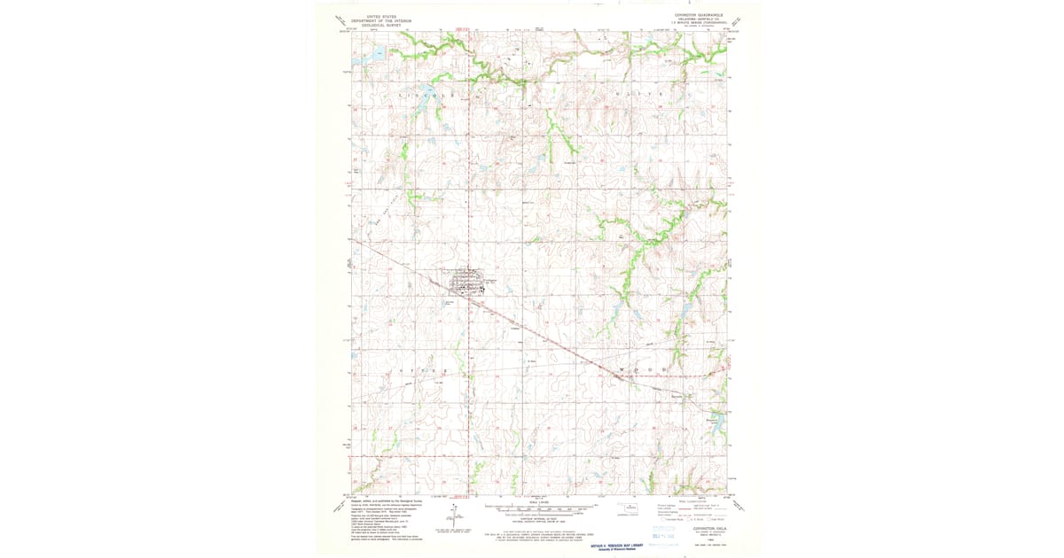 1982 Map of Covington, OK — High-Res | Pastmaps