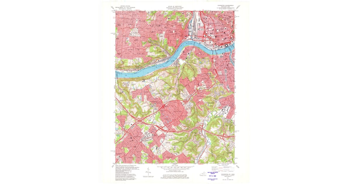 1980s Maps of Elsmere, KY | Pastmaps
