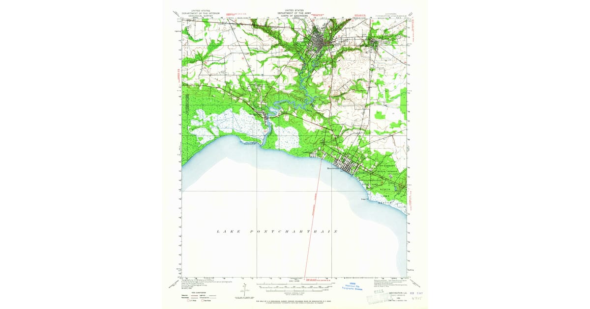 1950s Maps of Mandeville, LA | Pastmaps