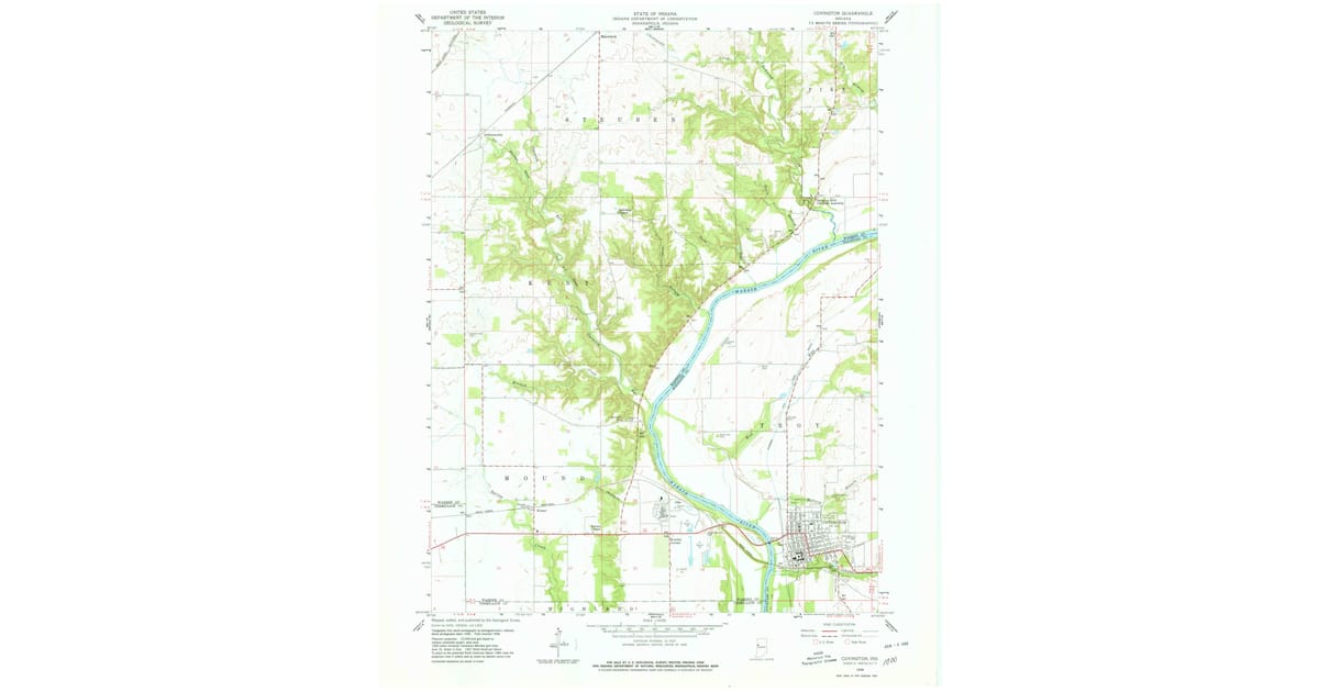 1958 Map of Covington, IN — High-Res | Pastmaps