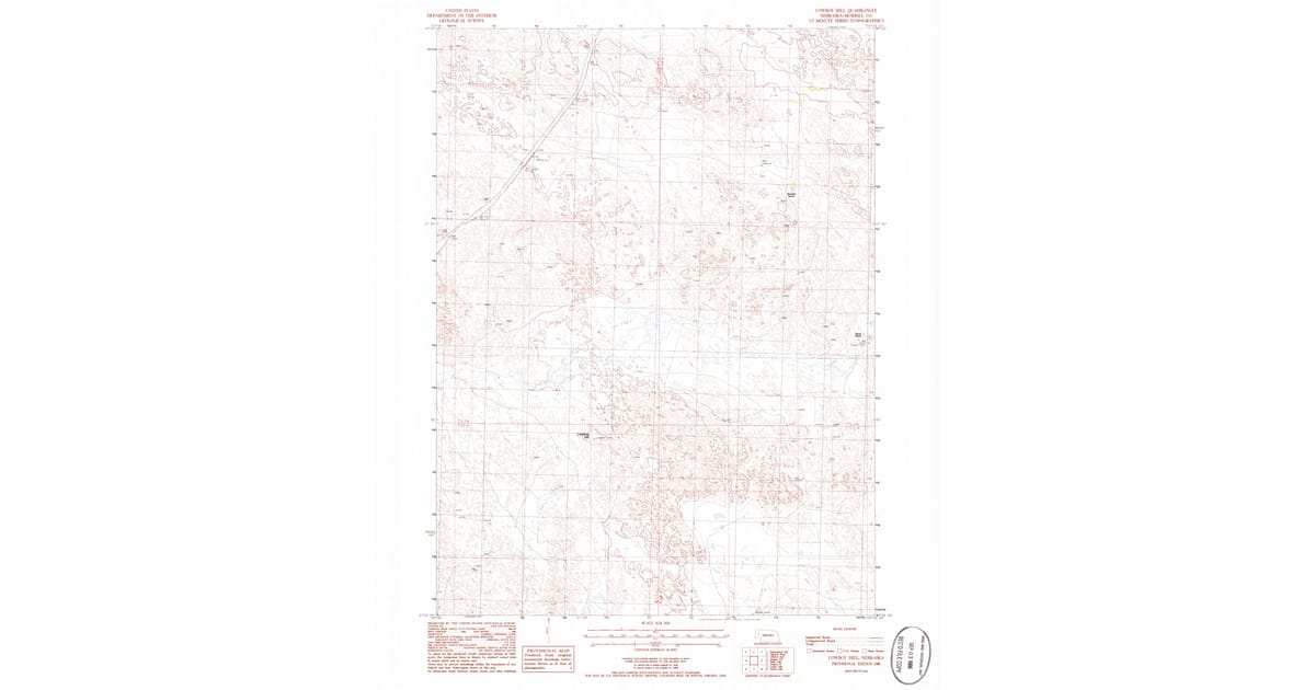 1986 Map of Cowboy Hill, Morrill County, NE — High-Res | Pastmaps