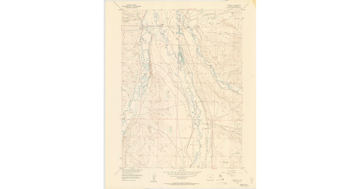 1956 Map of Cowdrey, Jackson County, CO — High-Res | Pastmaps