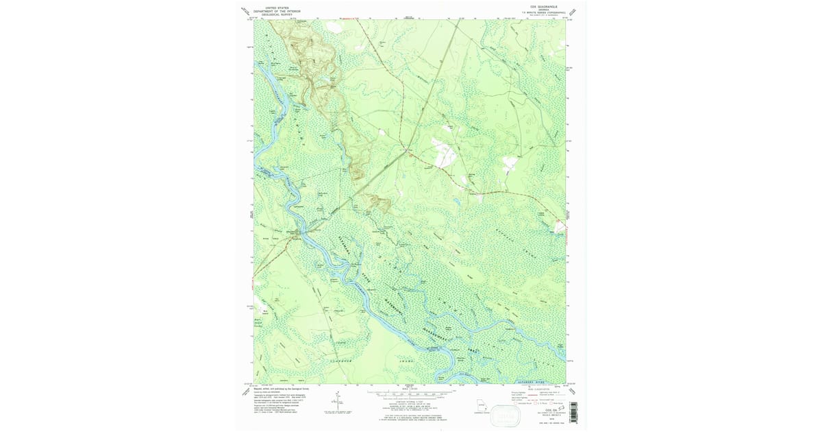 1978 Map of Cox, McIntosh County, GA — High-Res | Pastmaps