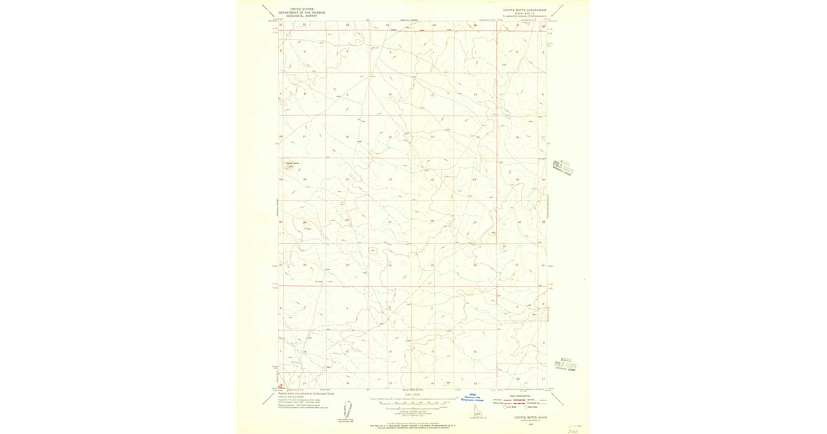 1955 Map of Coyote Butte, Ada County, ID — High-Res | Pastmaps