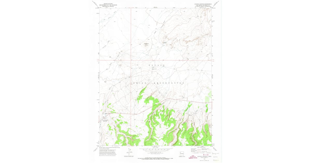1970s Maps of Coyote Canyon, Fort Defiance Agency | Pastmaps