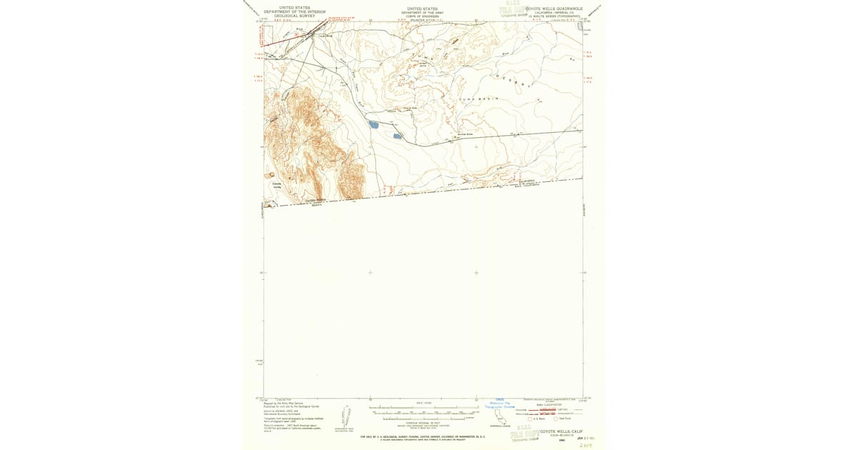 1940 Map of Coyote Wells, Imperial County, CA — High-Res | Pastmaps