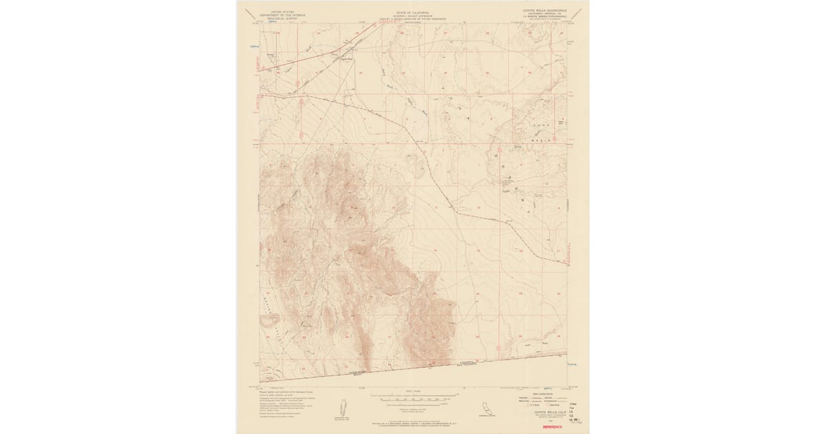 1957 Map of Coyote Wells, Imperial County, CA — High-Res | Pastmaps