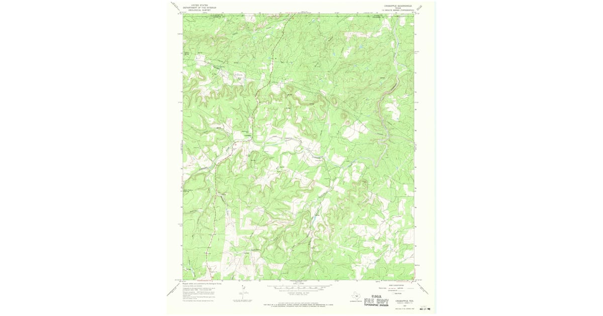 1967 Map of Crabapple, Gillespie County, TX — High-Res | Pastmaps