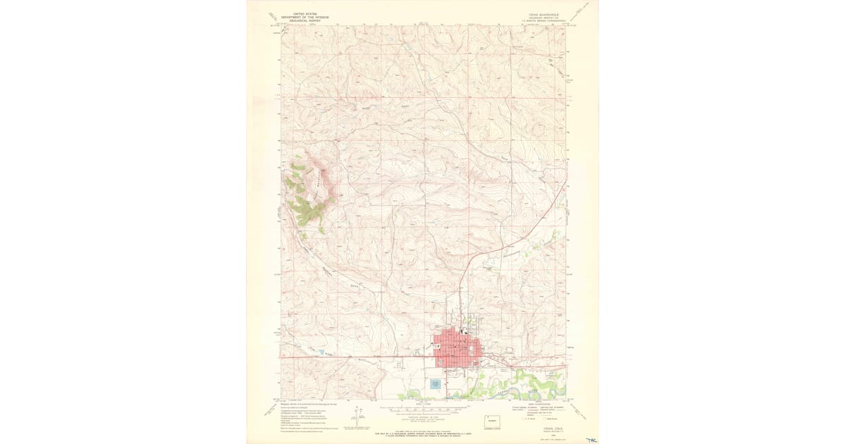 1969 Map of Craig, CO — High-Res | Pastmaps