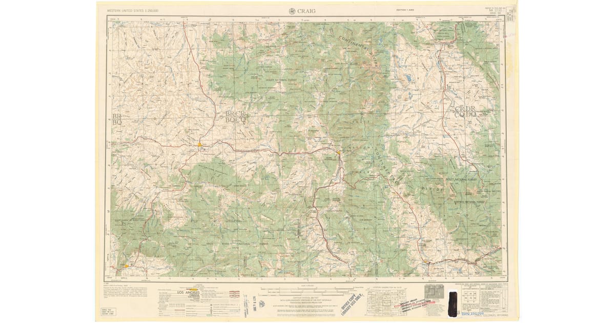 1957 Map of Craig, CO — High-Res | Pastmaps