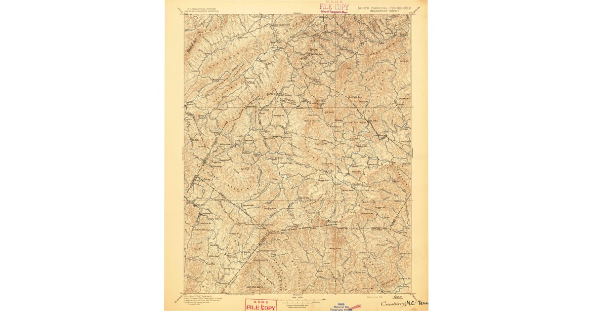 1895 Map of Cranberry, Watauga County, NC — High-Res | Pastmaps