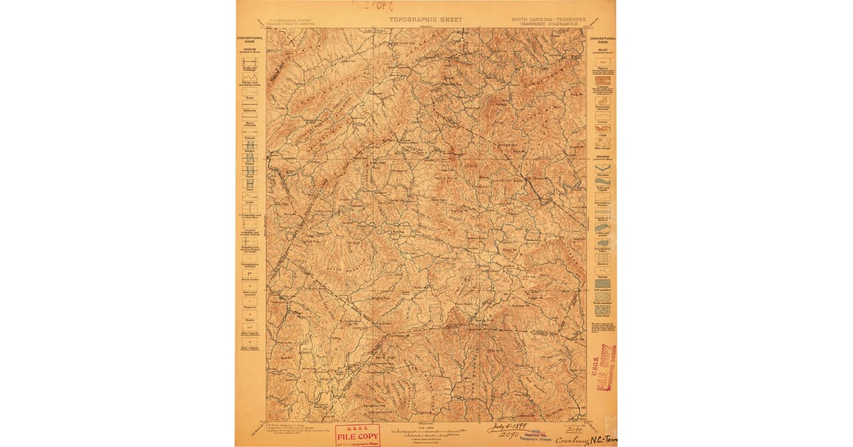 1899 Map of Cranberry, Watauga County, NC — High-Res | Pastmaps